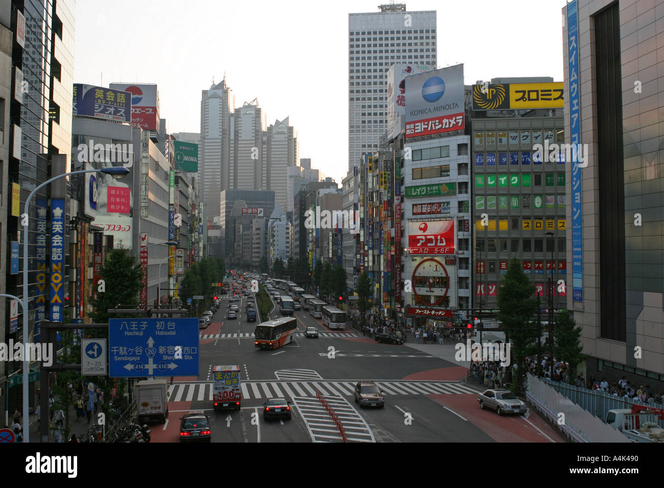 Downtown Shinjuku at sunset in central Tokyo Kanto Japan Asia Stock ...