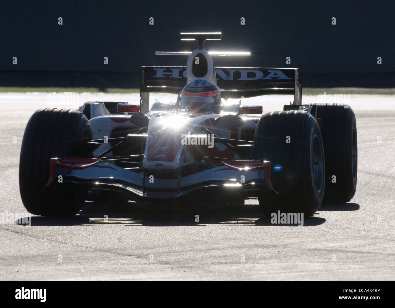 Super aguri honda driver takuma sato at the catalunya circuit hi-res ...