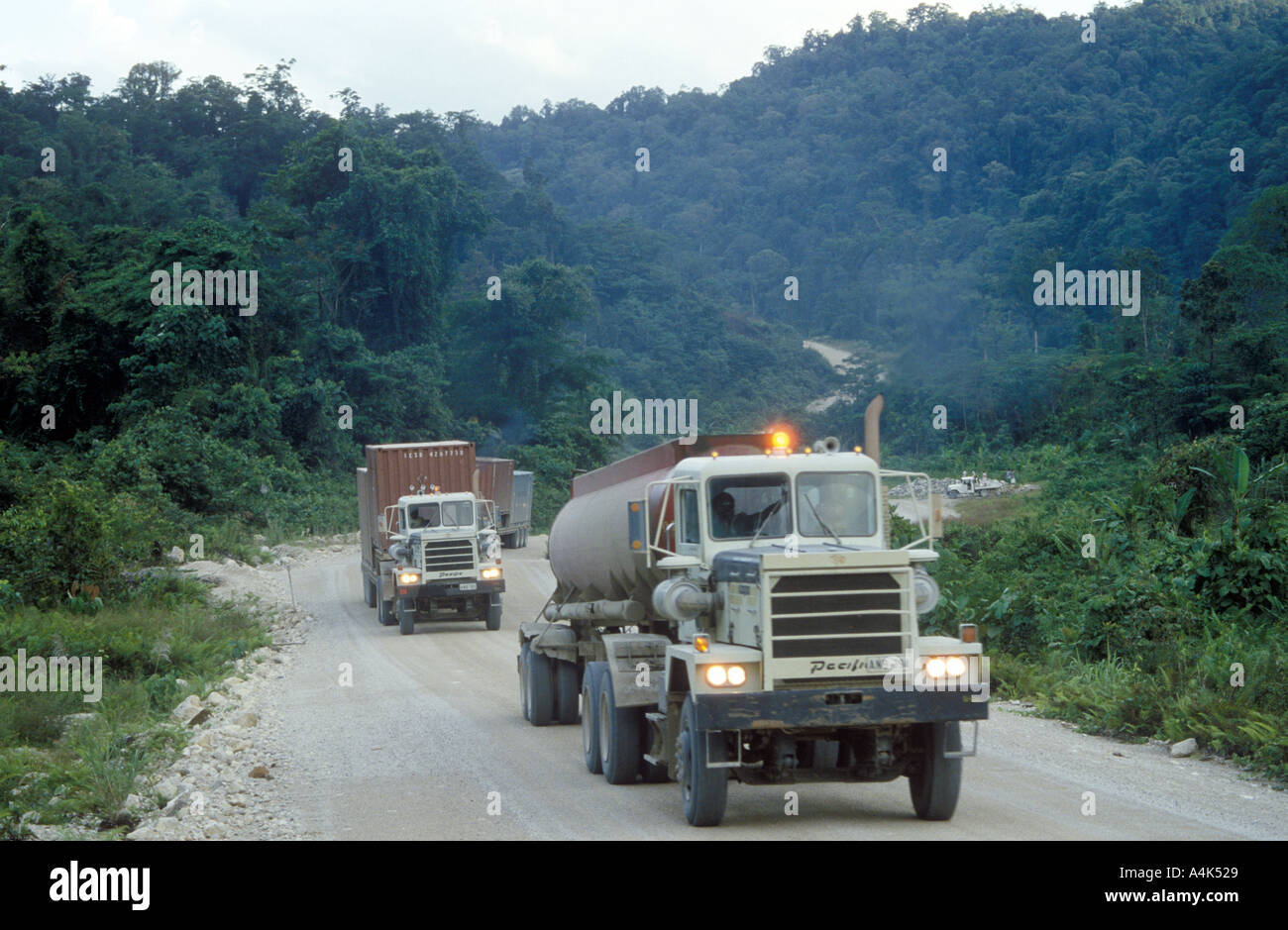 Convoy of trucks hi-res stock photography and images - Alamy