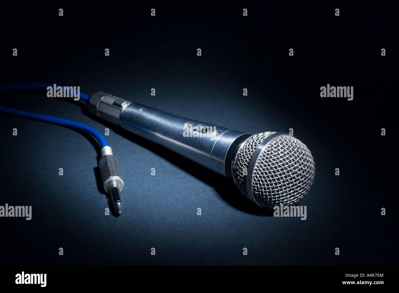 Low key of a recording studio microphone Stock Photo - Alamy