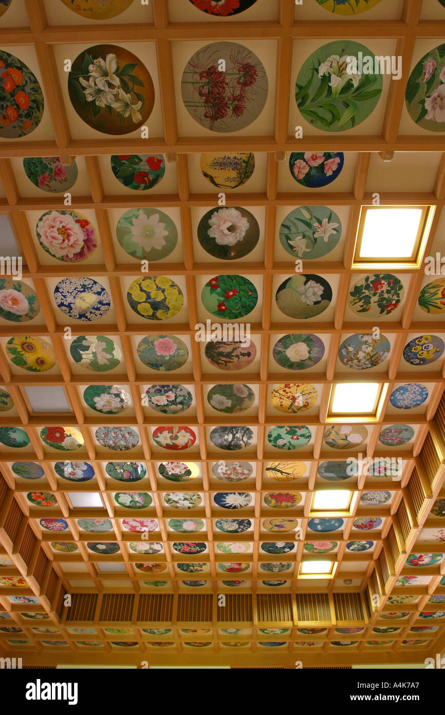 Beautiful roof paintings inside Asuka dera temple Asuka village Nara ...