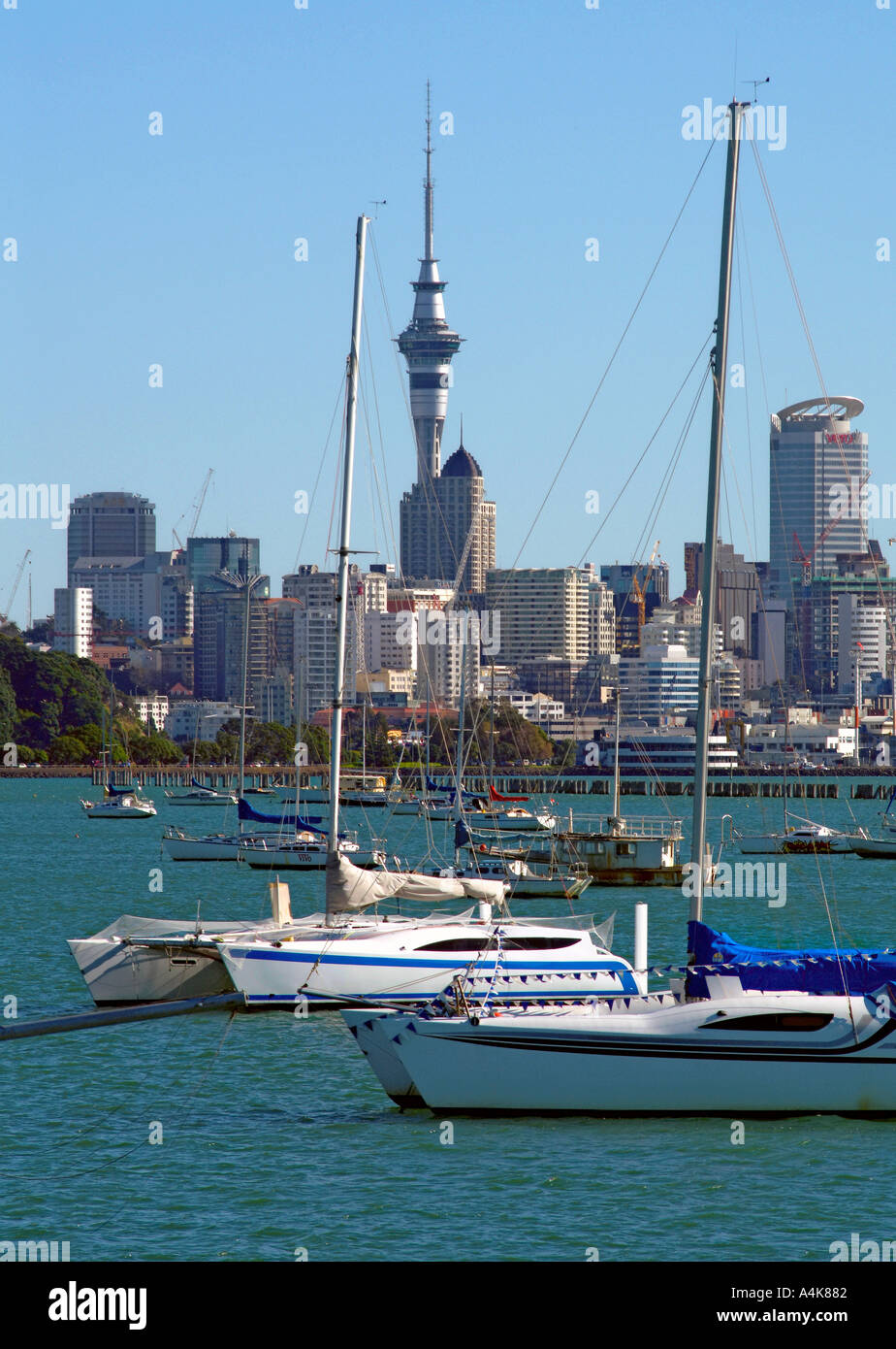 Auckland from Tamaki Drive New Zealand Stock Photo - Alamy