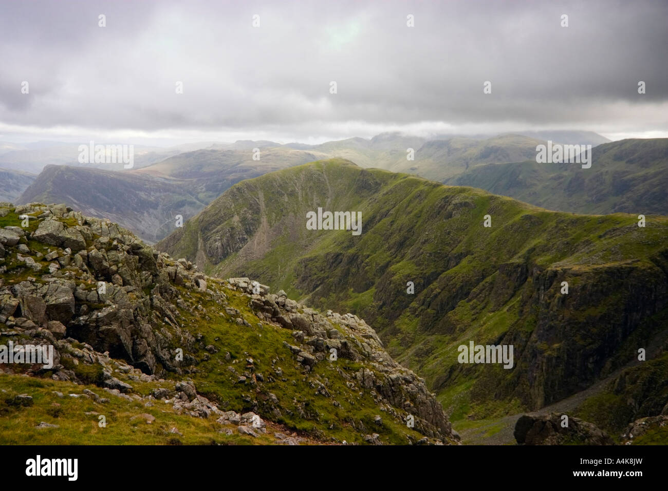 Ridge between High Stile and High Cragg above Buttermere Stock Photo ...