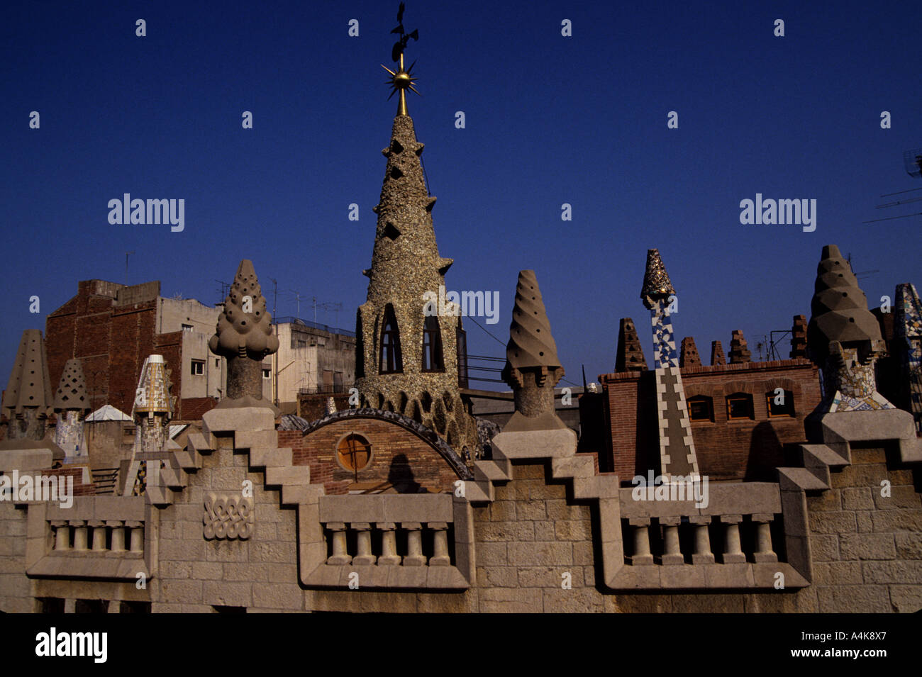 palacio guell gaudi architecture Stock Photo - Alamy