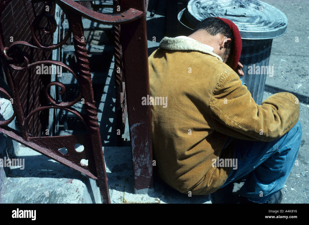 homeless poor drunk street Stock Photo - Alamy