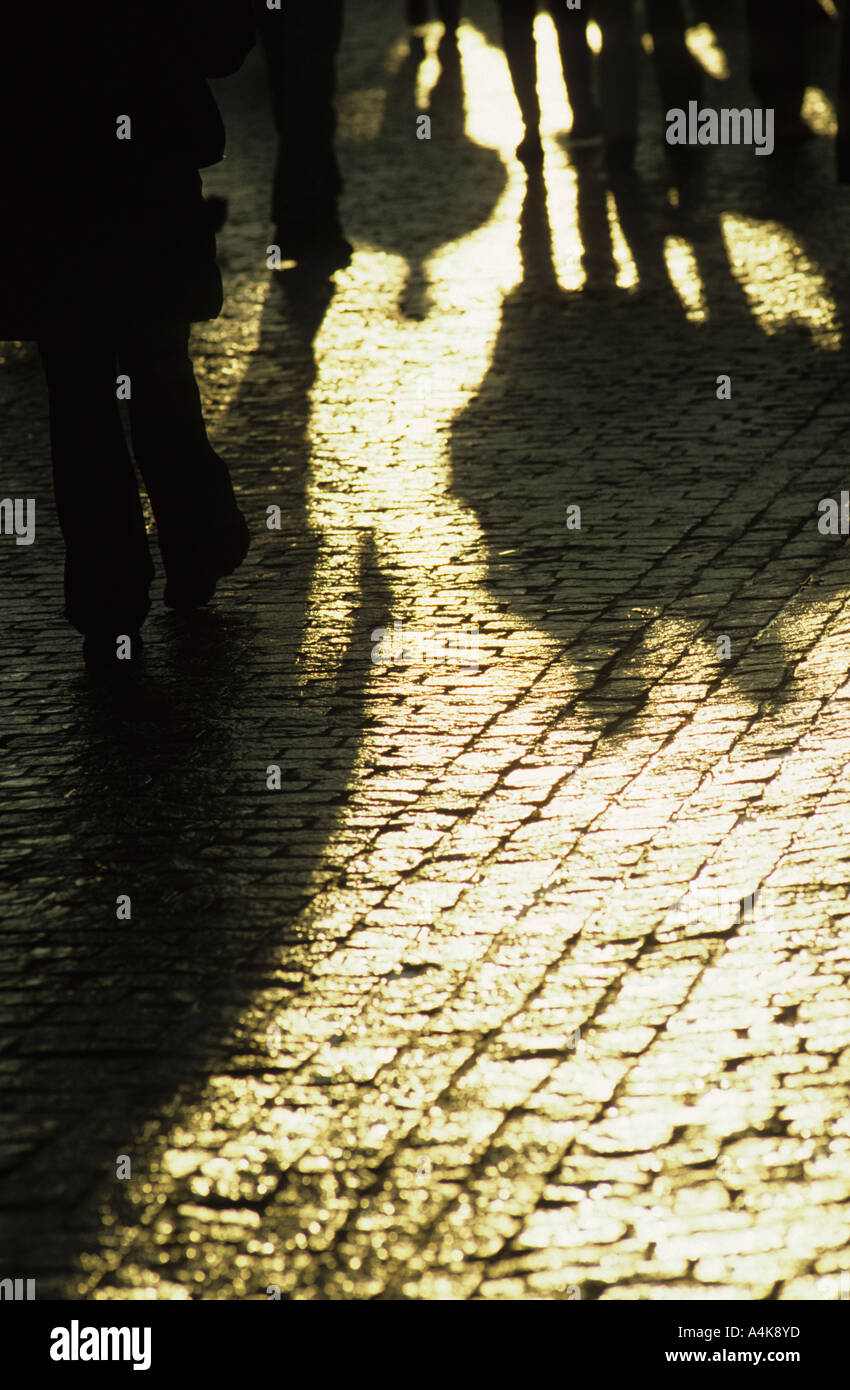 figures city anonymous shadow Stock Photo - Alamy