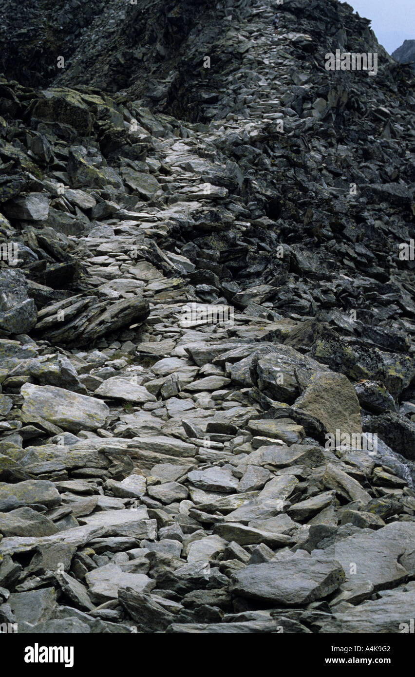 difficulty concept stone stony way uphill Stock Photo - Alamy