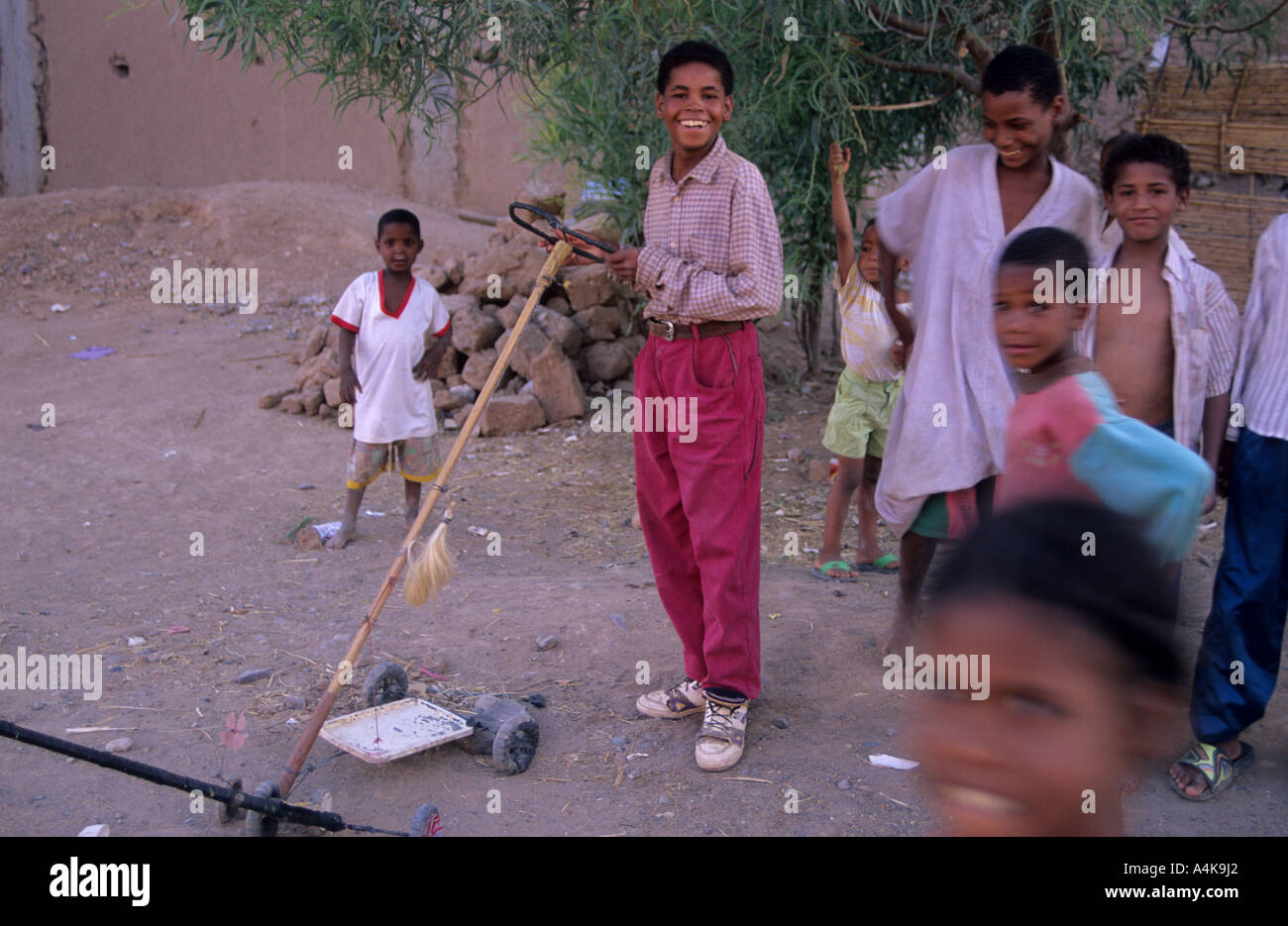 africa children boys play Morocco Stock Photo - Alamy