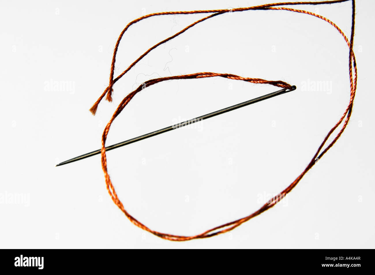 Closeup needle and thread Stock Photo - Alamy