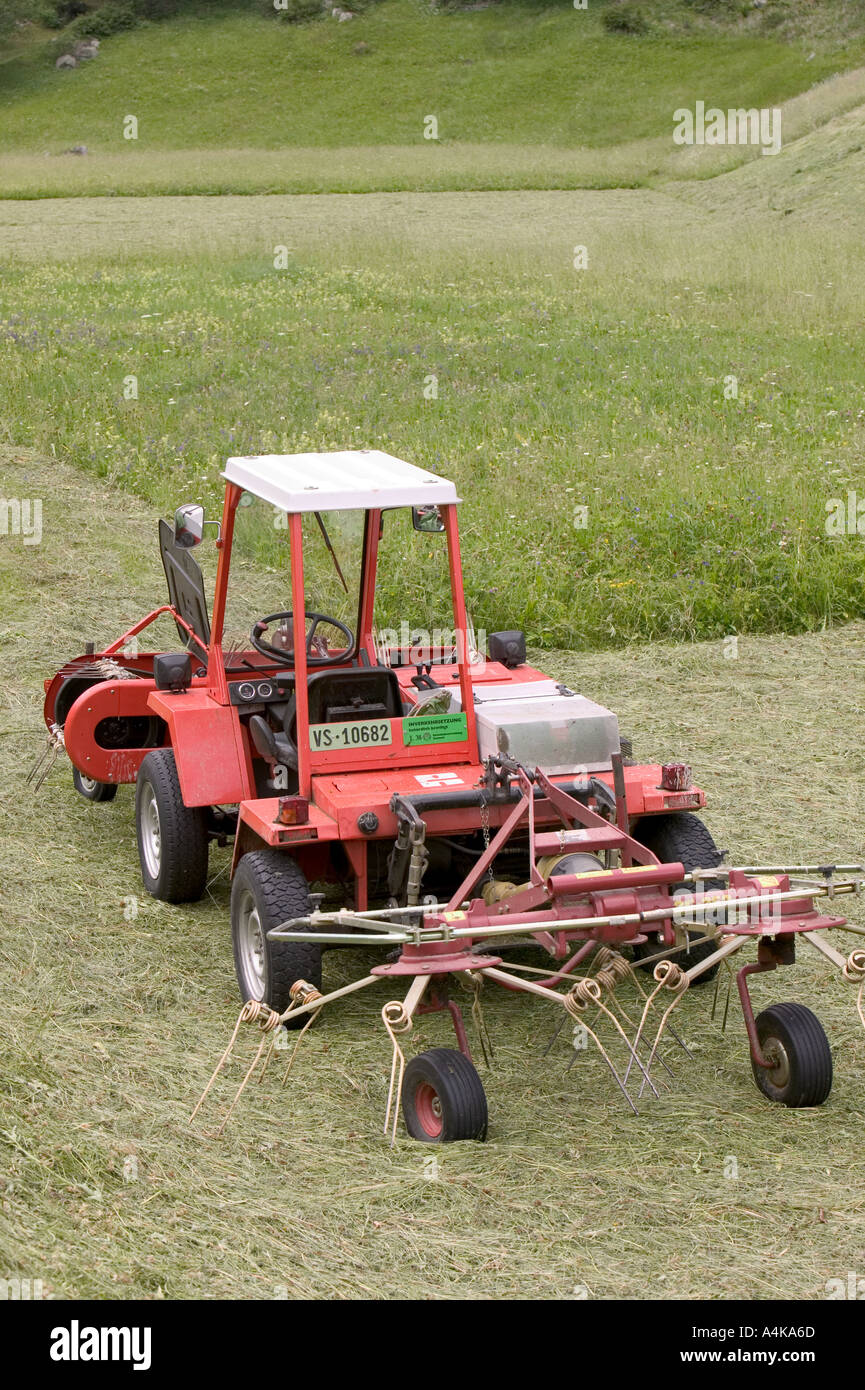 A swiss hay cutting vehicle designed for work on steep mountain ...