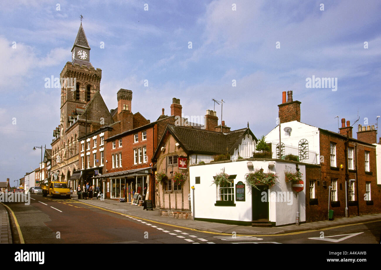 Cheshire Congleton Town Hall and Lawton Street Stock Photo - Alamy