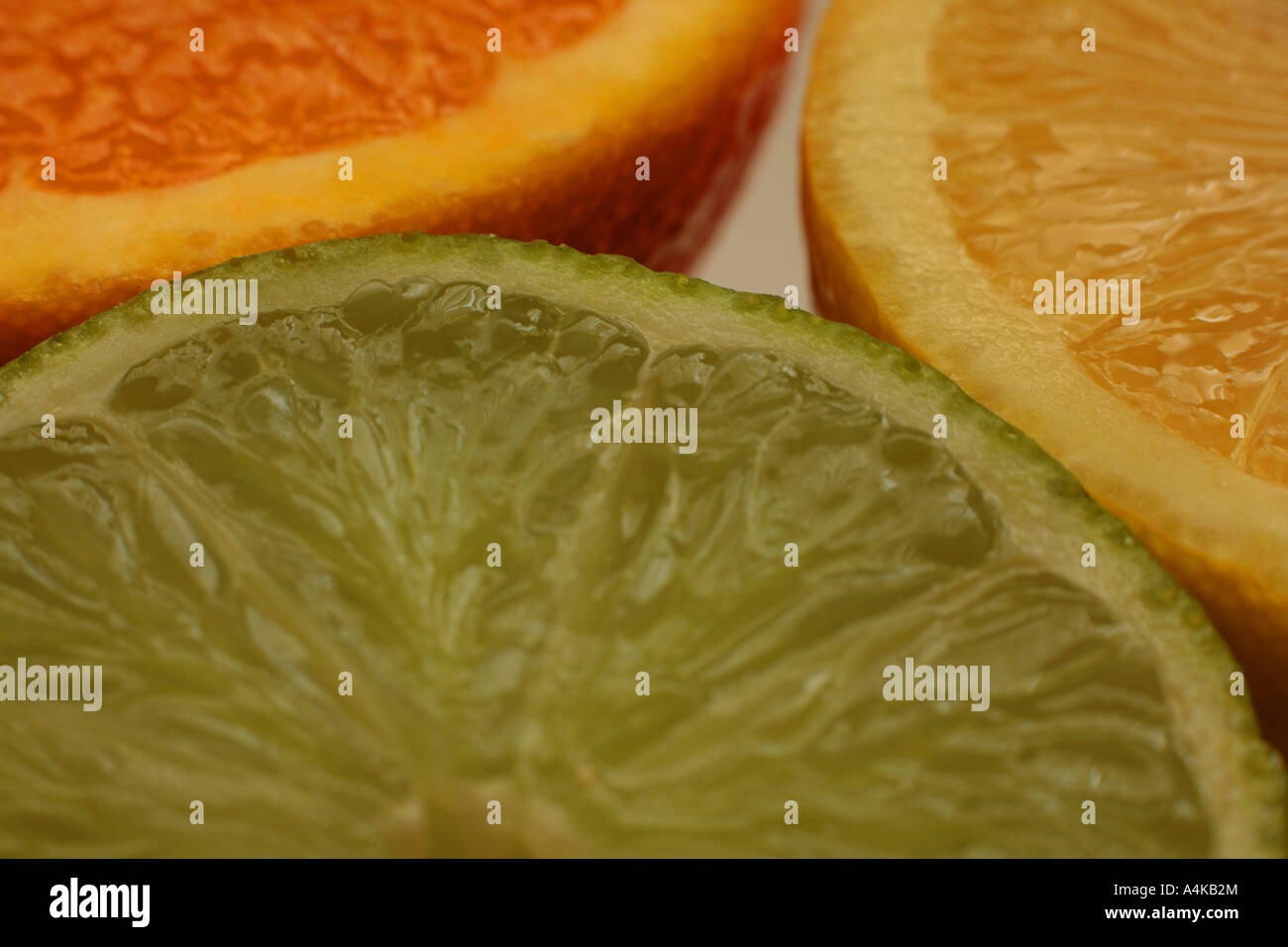 orange lemon and lime halves Stock Photo - Alamy