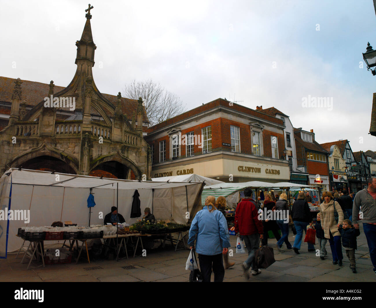 Salisbury Wiltshire England Saturday Market by the Poultry Cross in ...