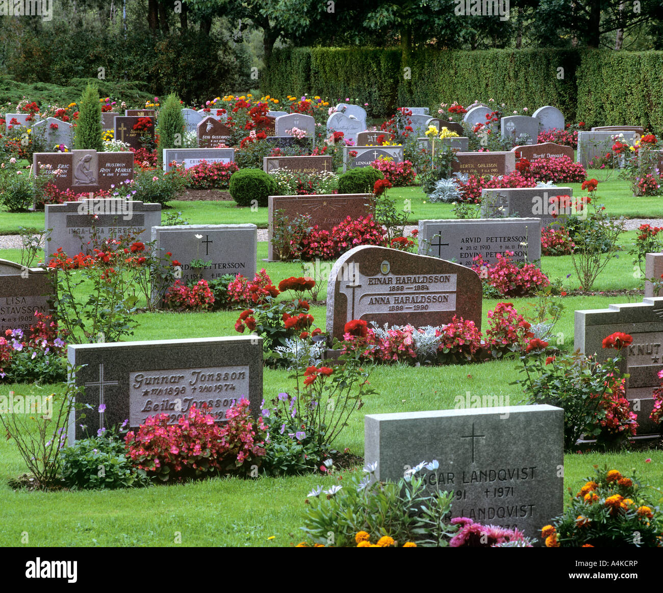 Cemetery at Inglestad, Sweden Stock Photo - Alamy