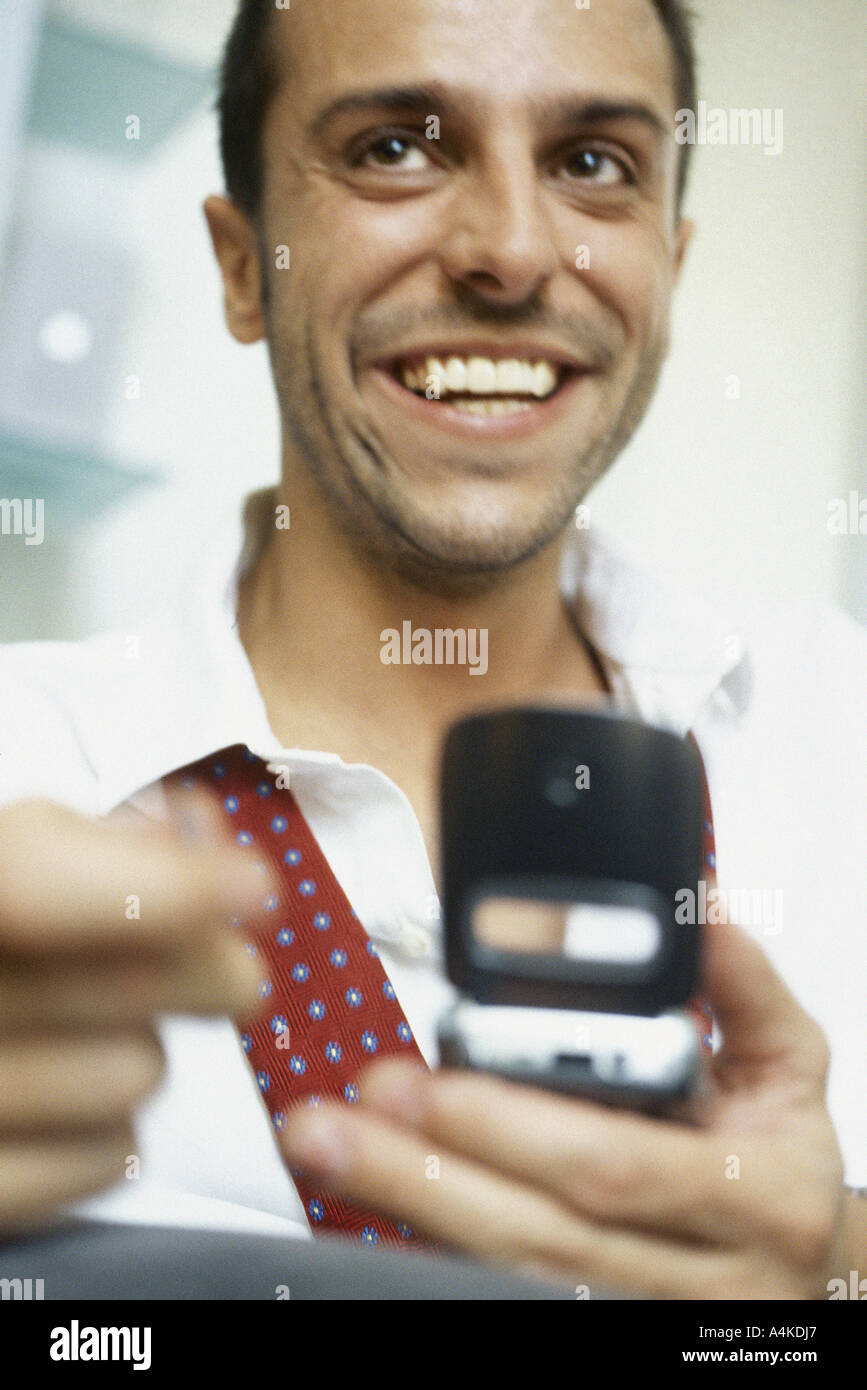 Open palm holds phone hi-res stock photography and images - Alamy