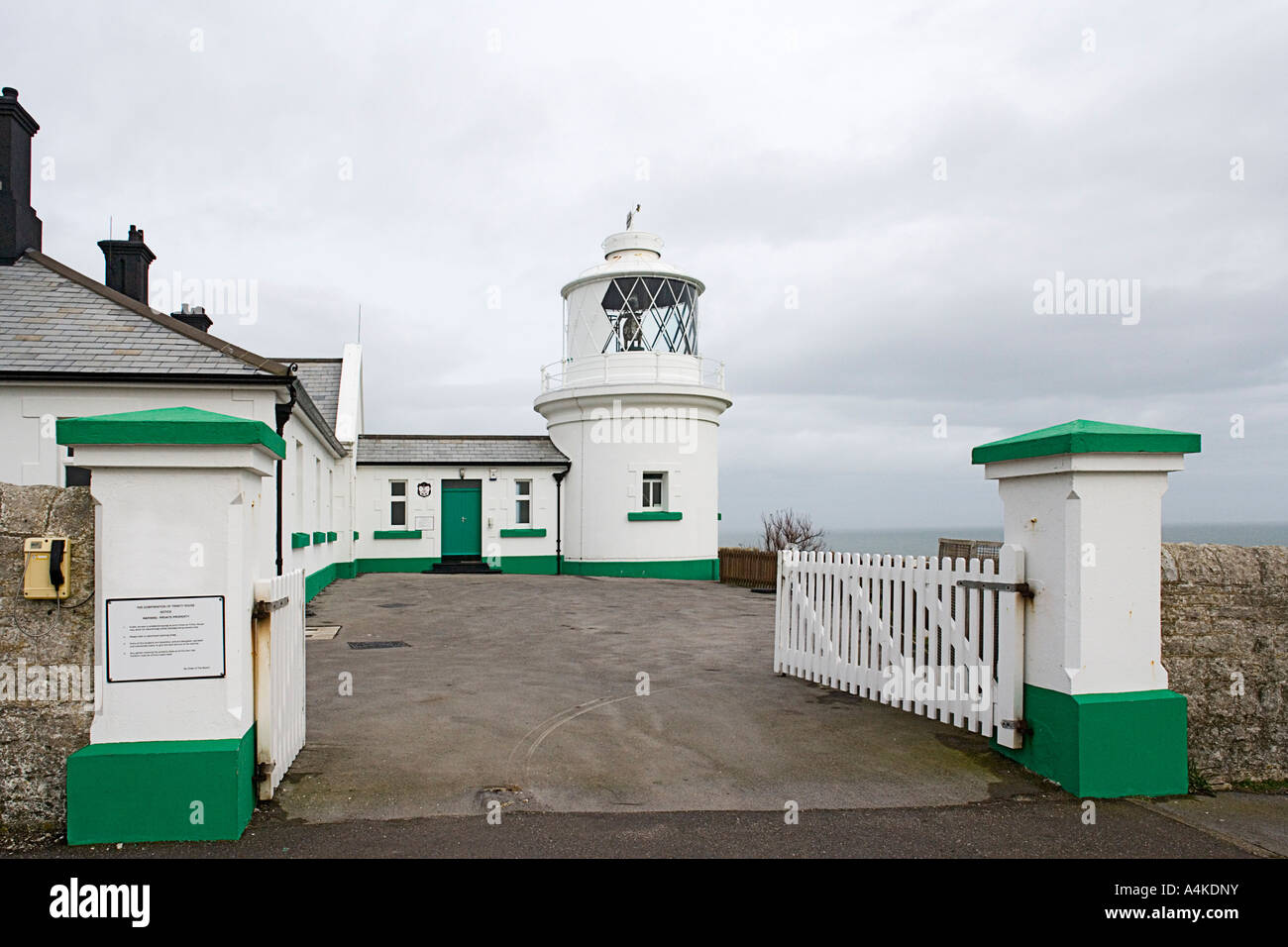 Anvil Point Lighthouse Entrance Swanage Purbeck Dorset England Stock ...