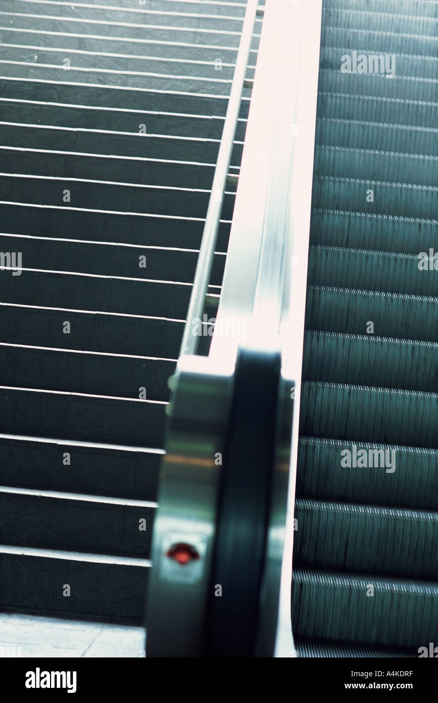 Escalator and stairs Stock Photo - Alamy
