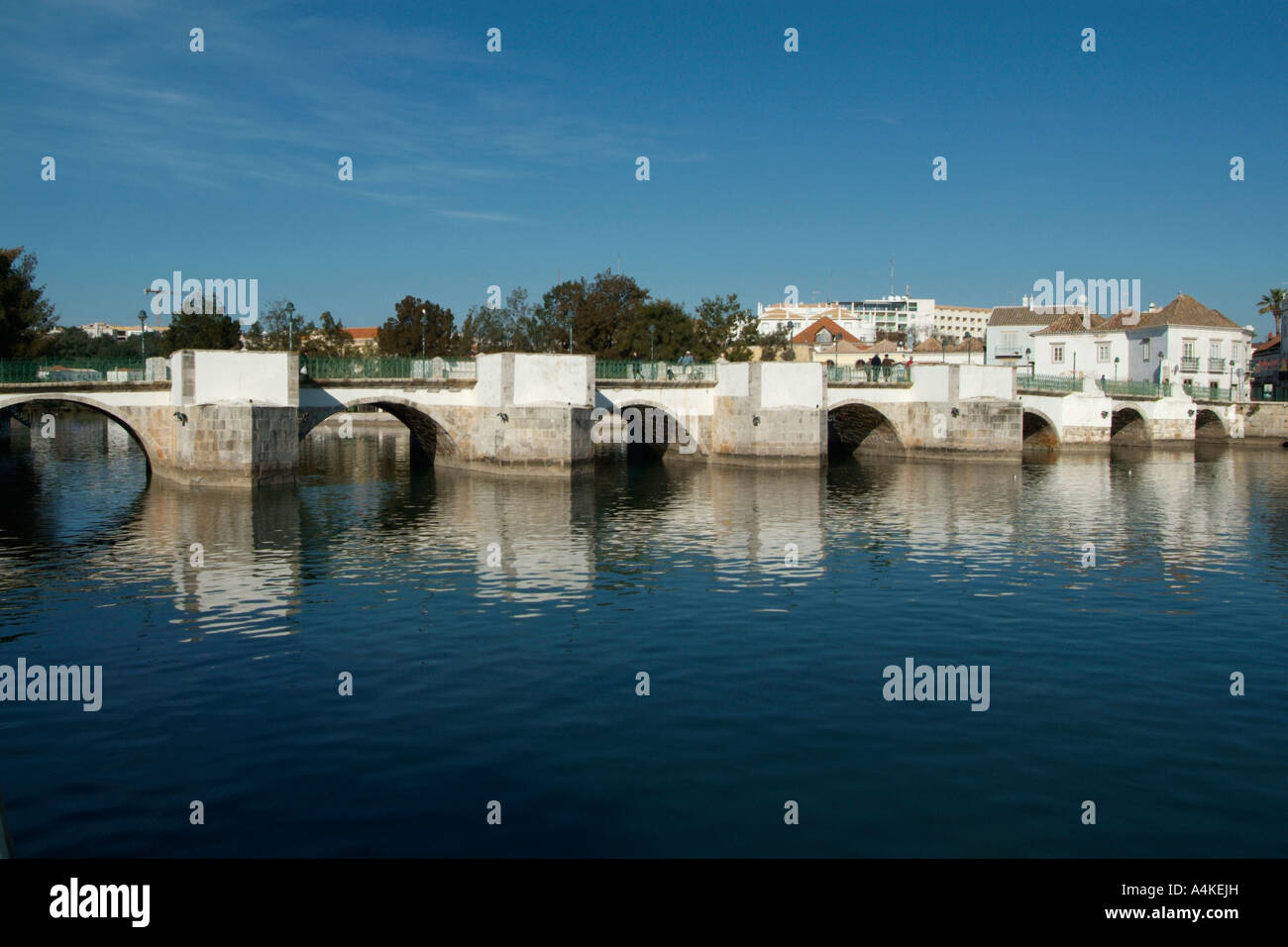 View of Tavira and the River Gilao Stock Photo - Alamy