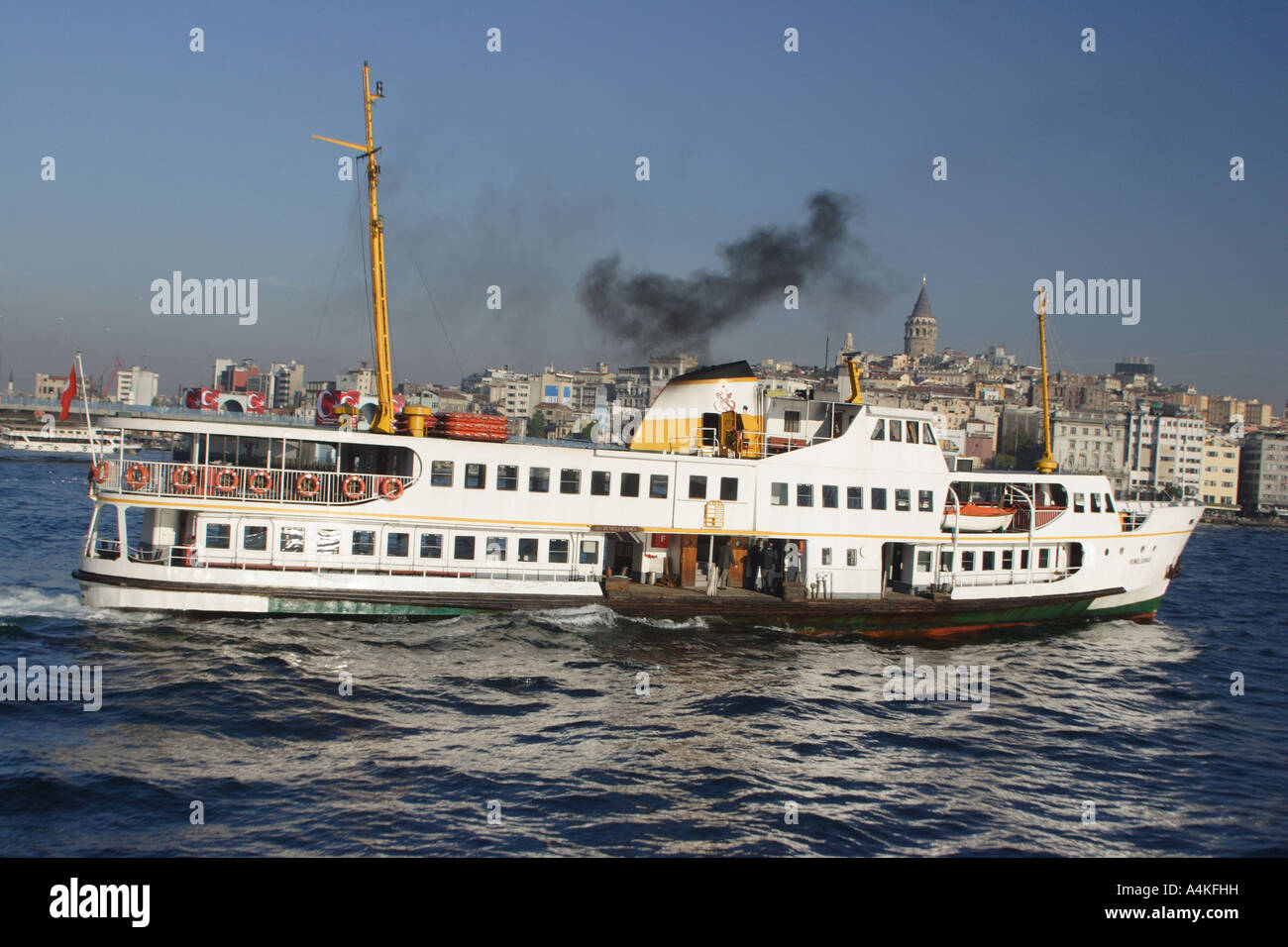 Traditional turkish ferry Bosphorus Istanbul Turkey Stock Photo - Alamy