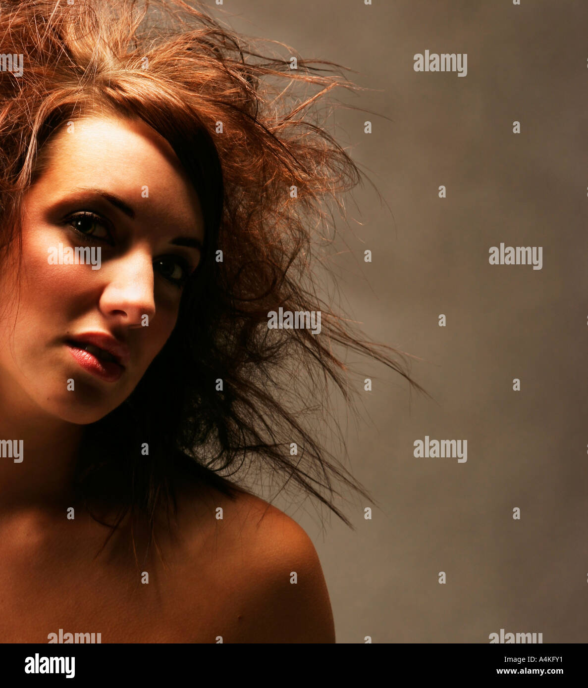 Model with trendy hair style Stock Photo - Alamy