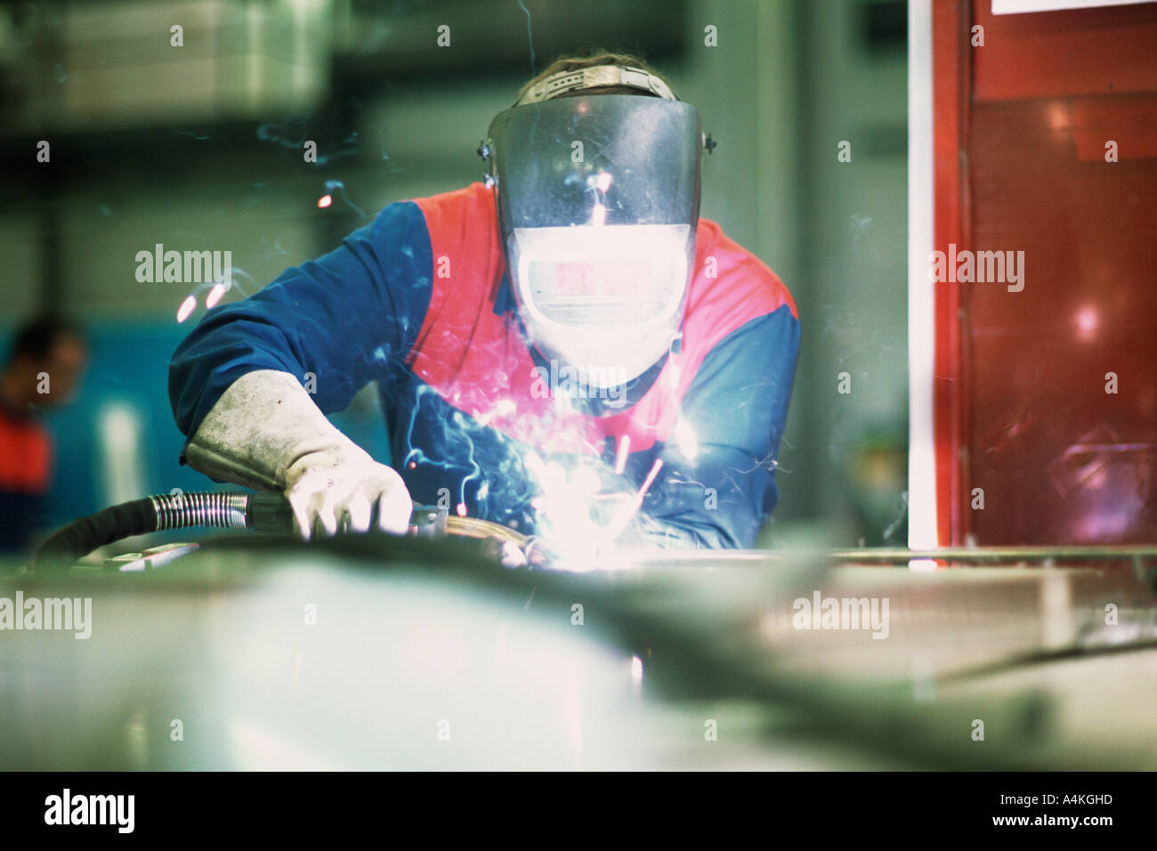 Welders visor hi-res stock photography and images - Alamy