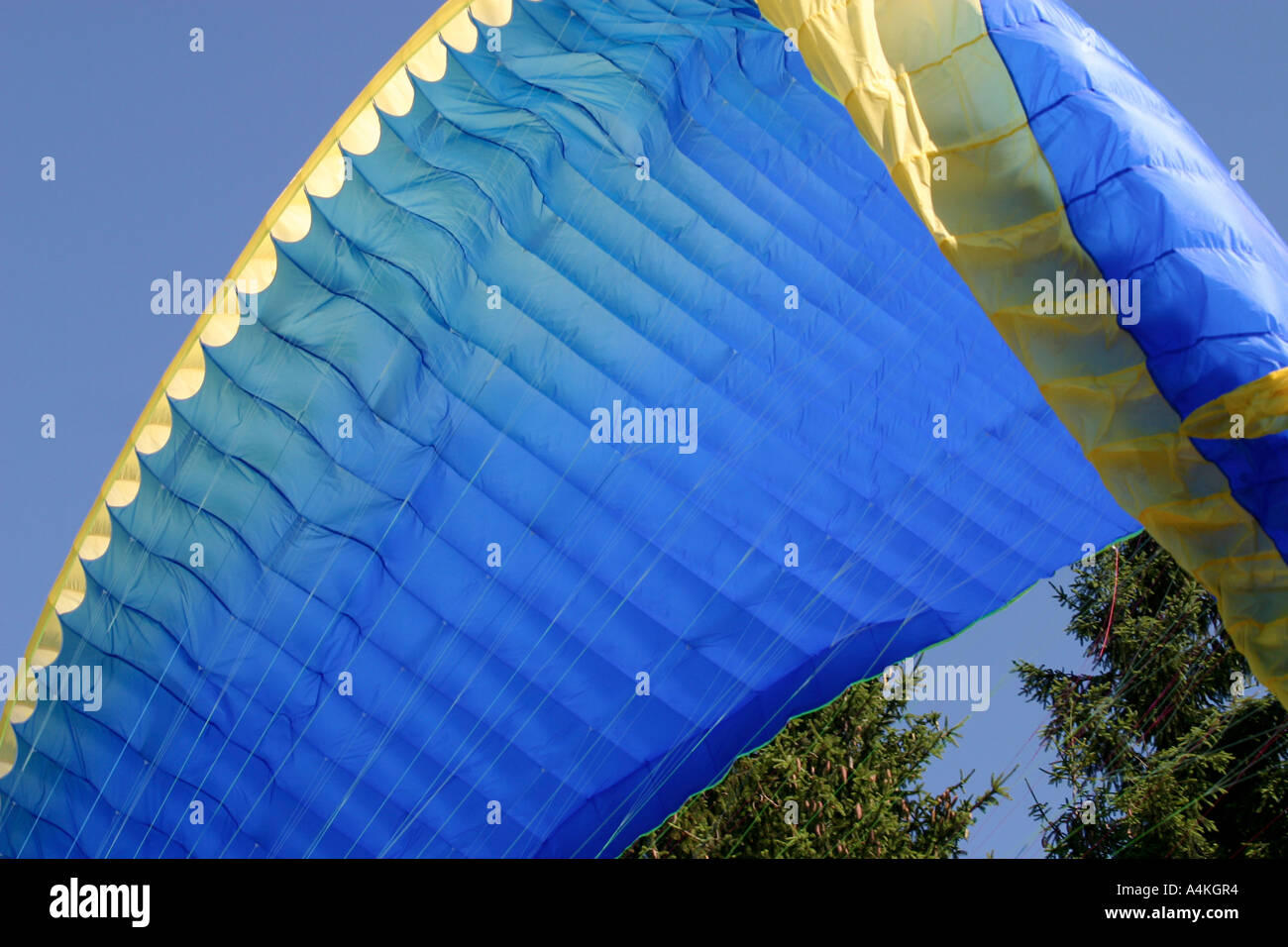 Parachute of paraglide, close-up Stock Photo - Alamy