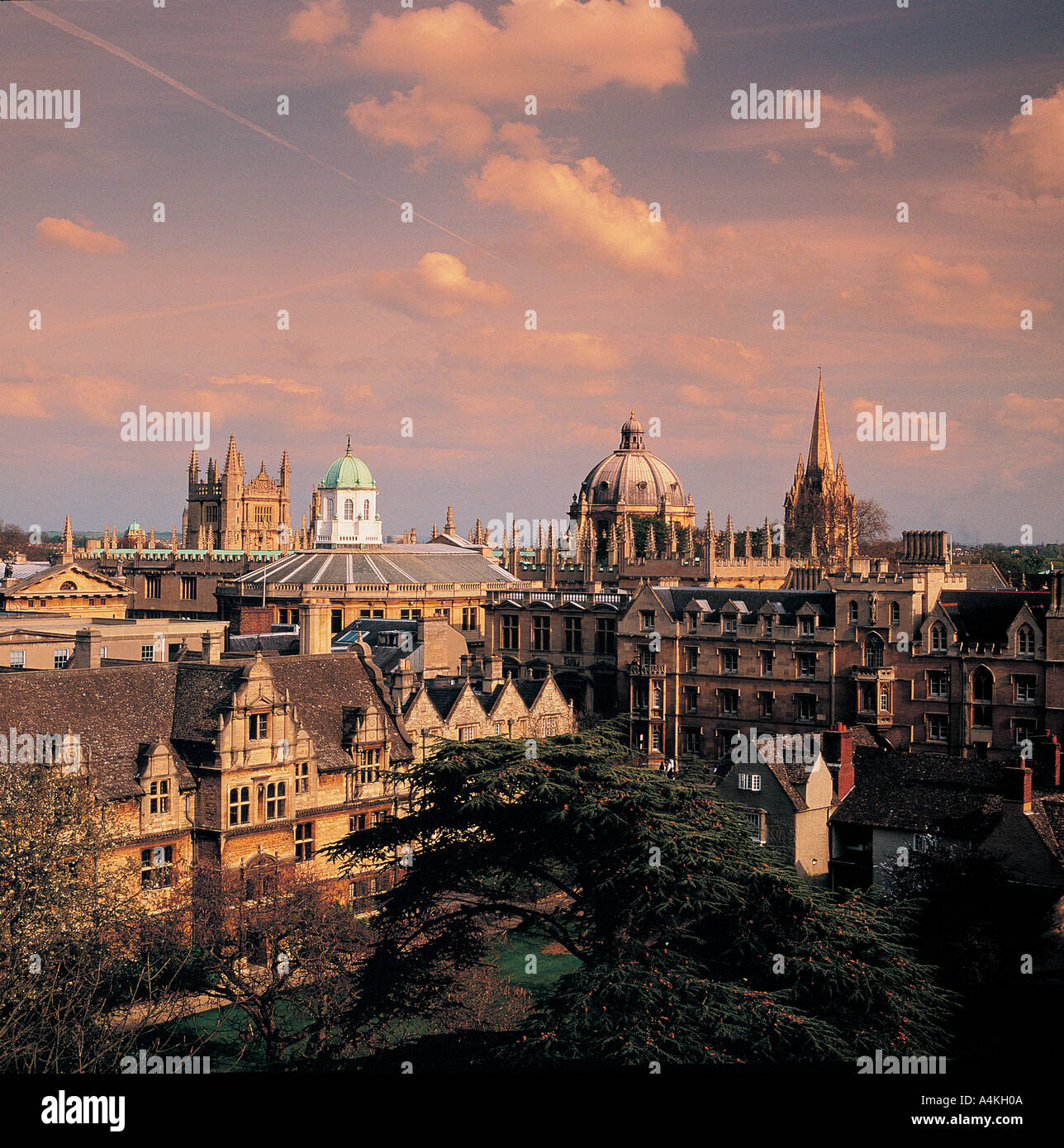 View of Oxford spires from Trinity College Tower Stock Photo - Alamy