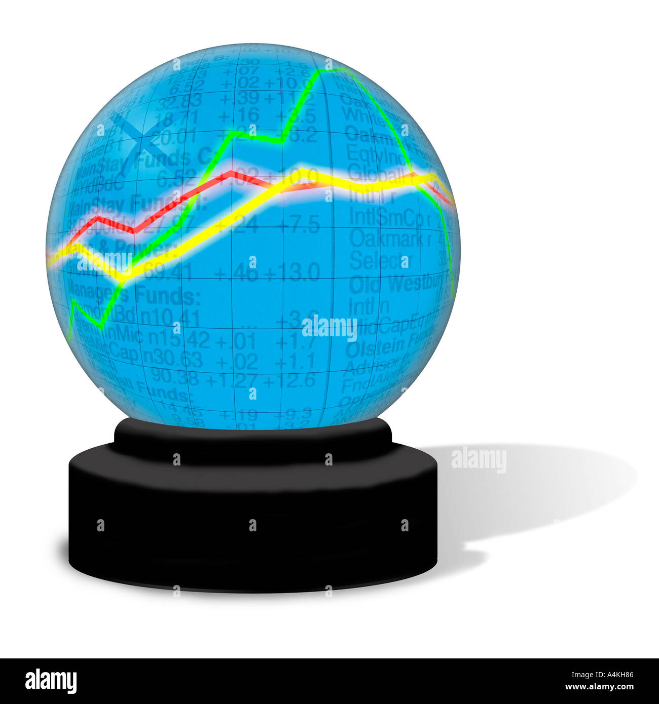 Glass globe on newspaper Cut Out Stock Images & Pictures - Alamy