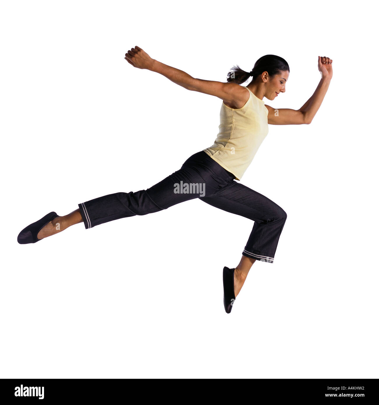 Women in dynamic fitness Cut Out Stock Images & Pictures - Alamy