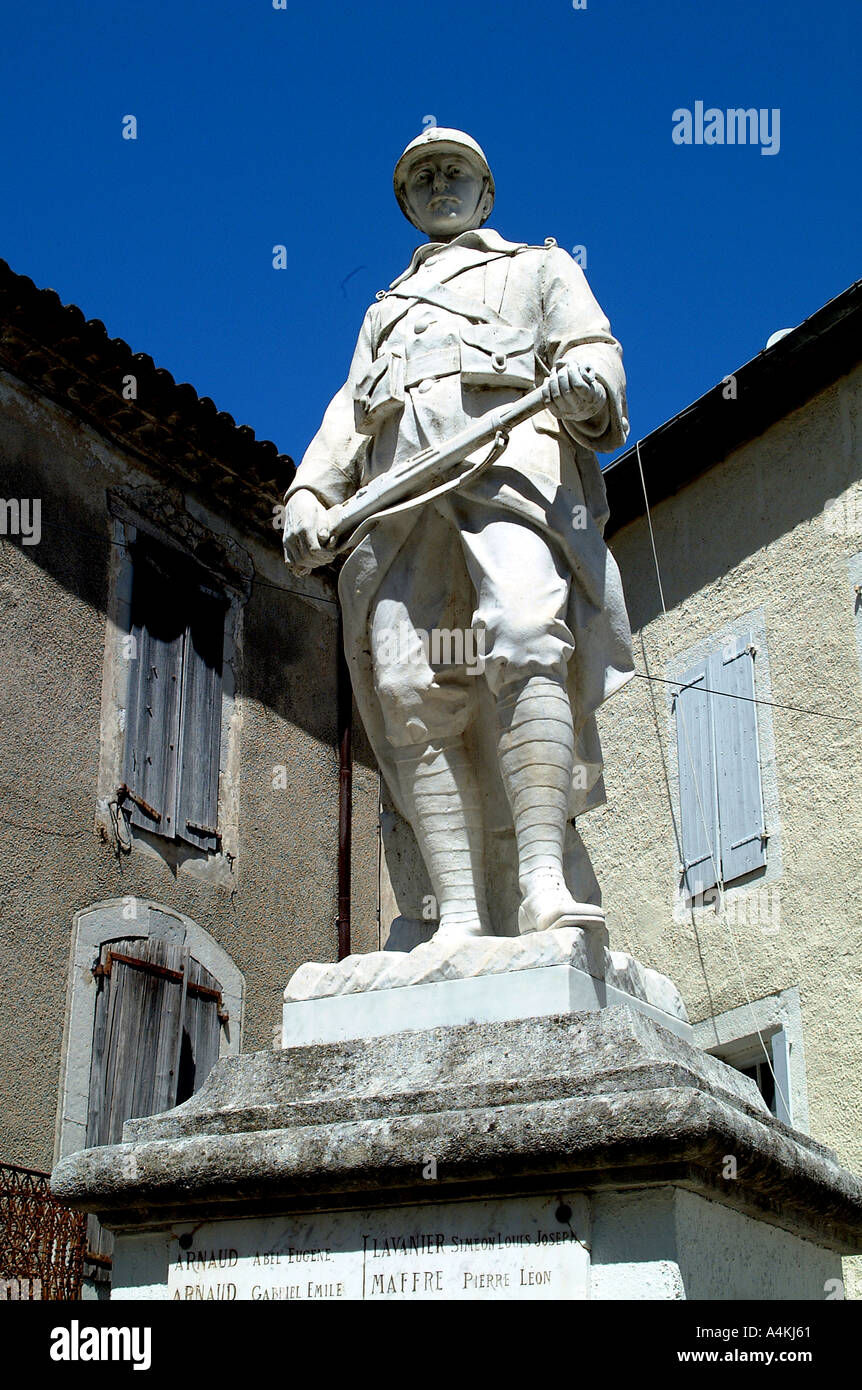 Soldiers monument in France in memory of Great War Stock Photo - Alamy