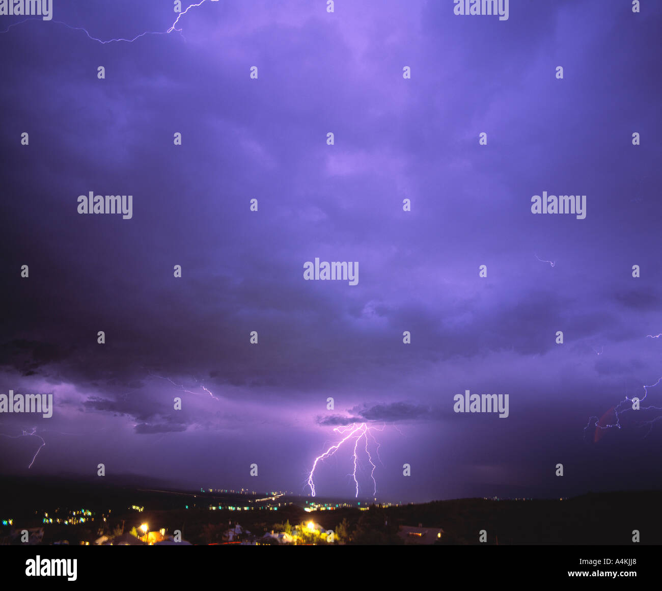 Electrical storm with lightning Stock Photo - Alamy