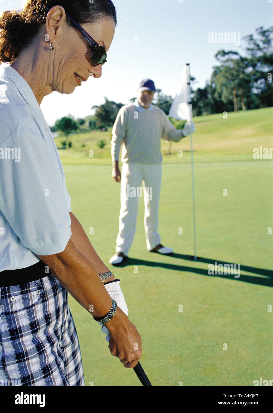 European people play golf hi-res stock photography and images - Alamy