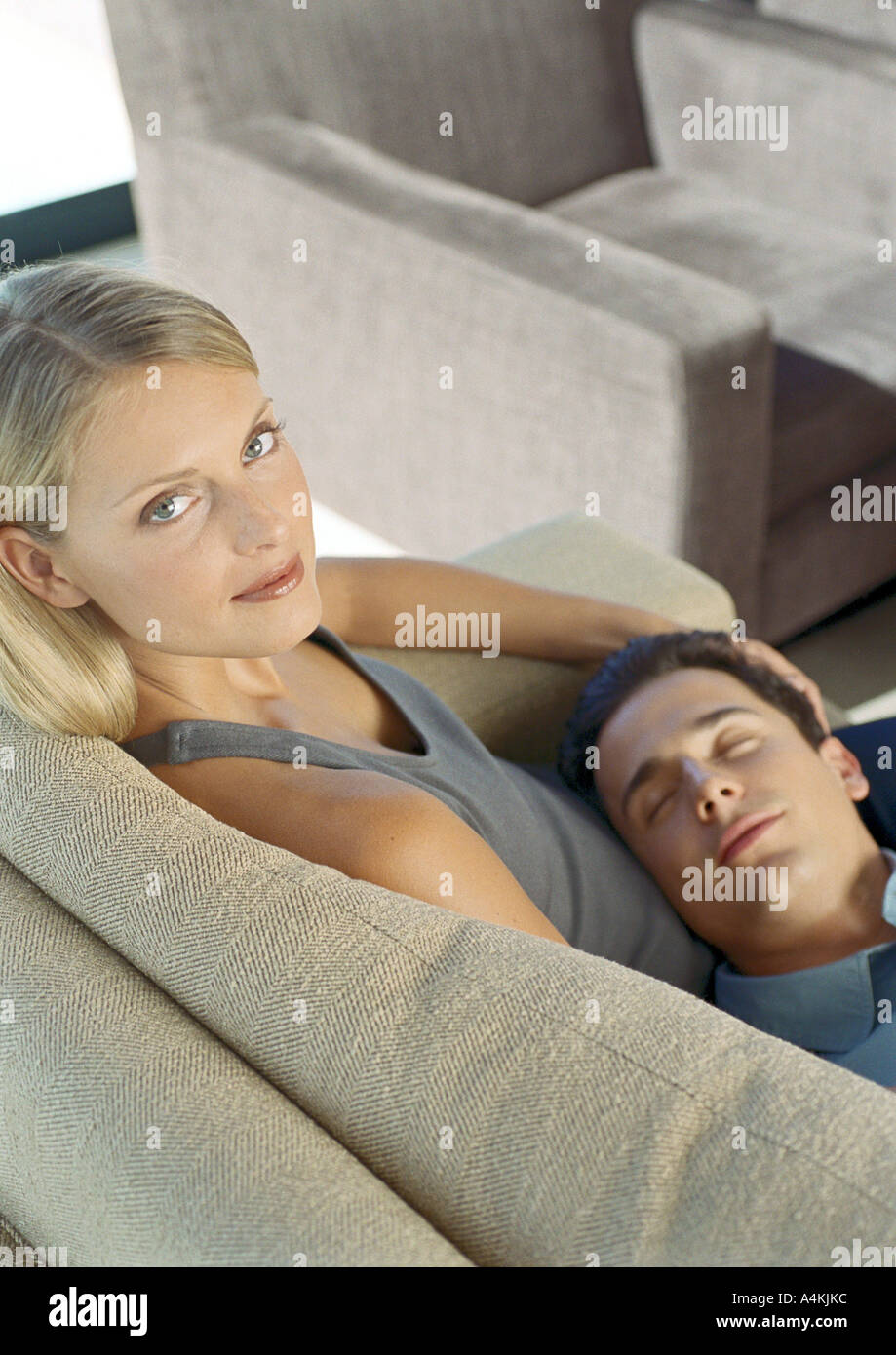 Man on womans lap hi-res stock photography and images - Alamy