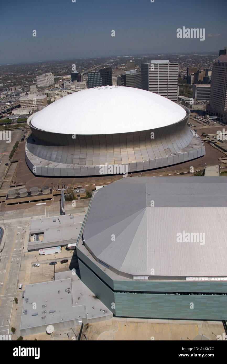 An aerial of the Superdome in New Orleans Louisiana Stock Photo - Alamy