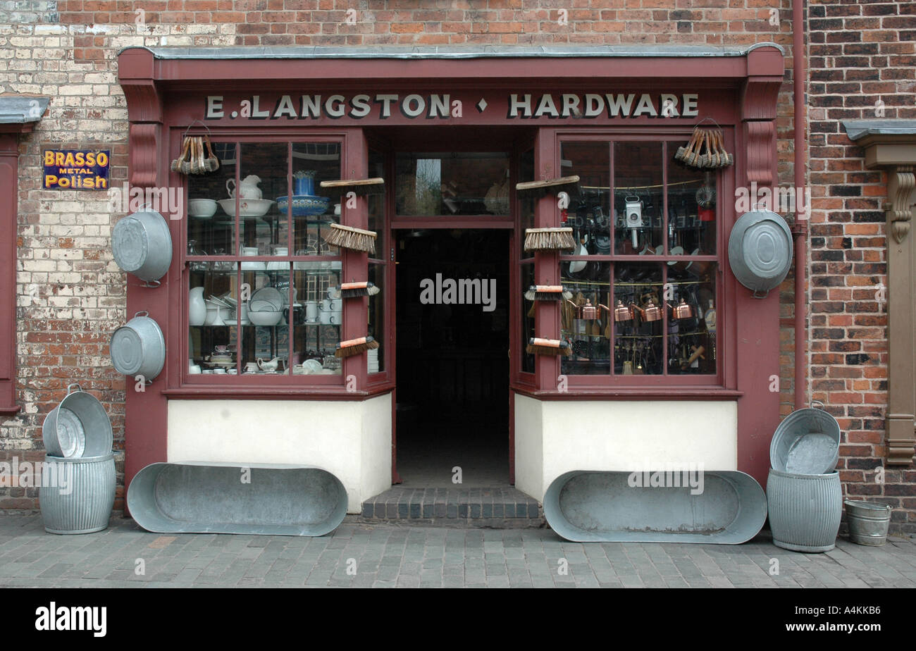 The hardware store at The Black Country Museum Dudley West Midlands ...