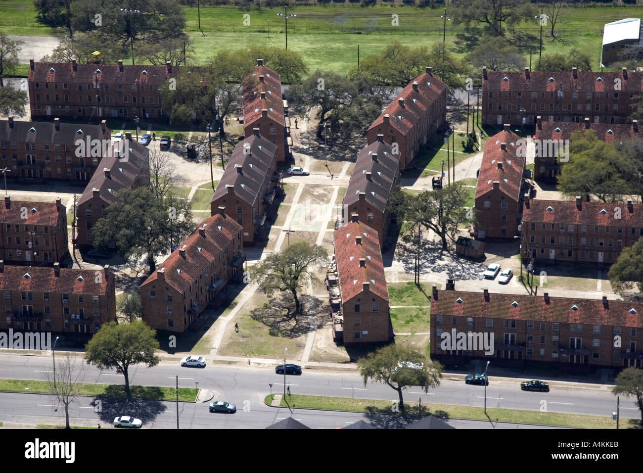 Aerial view of low income housing in New Orleans Louisiana Stock Photo ...