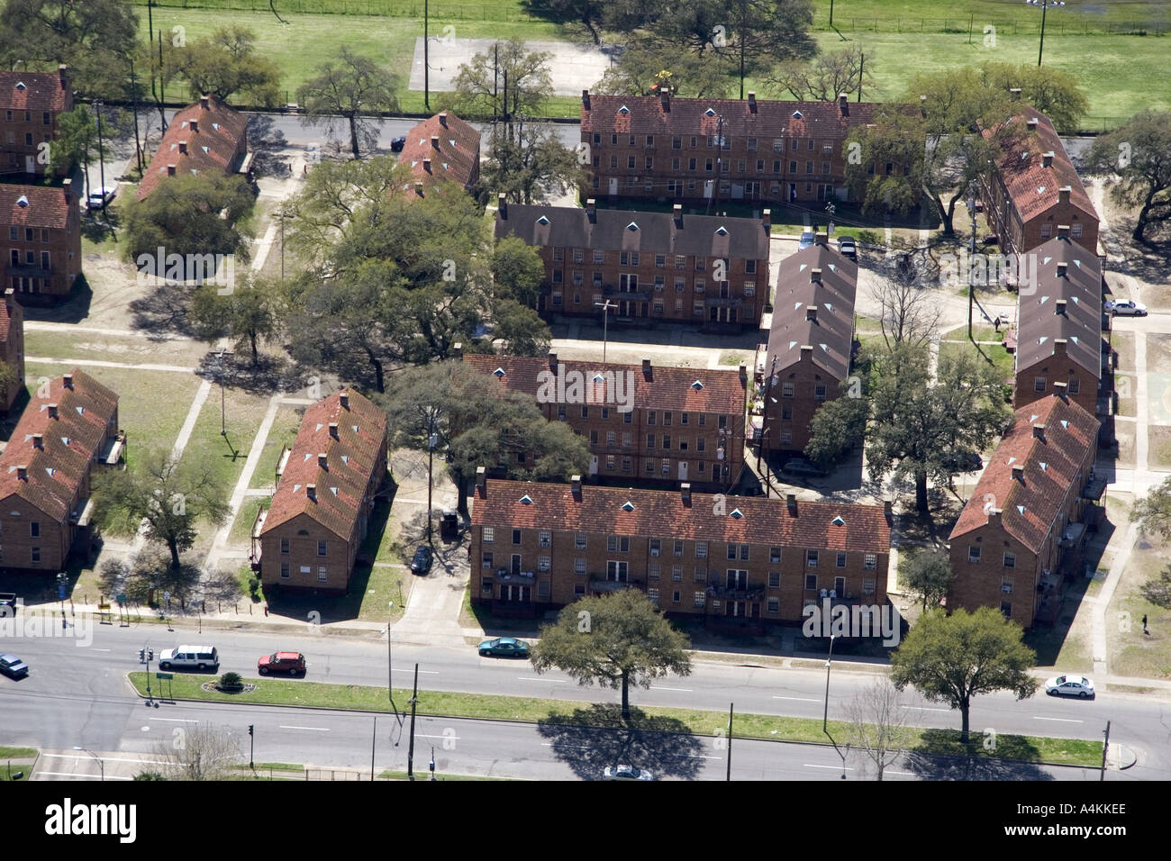 Aerial view of low income housing in New Orleans Louisiana Stock Photo ...