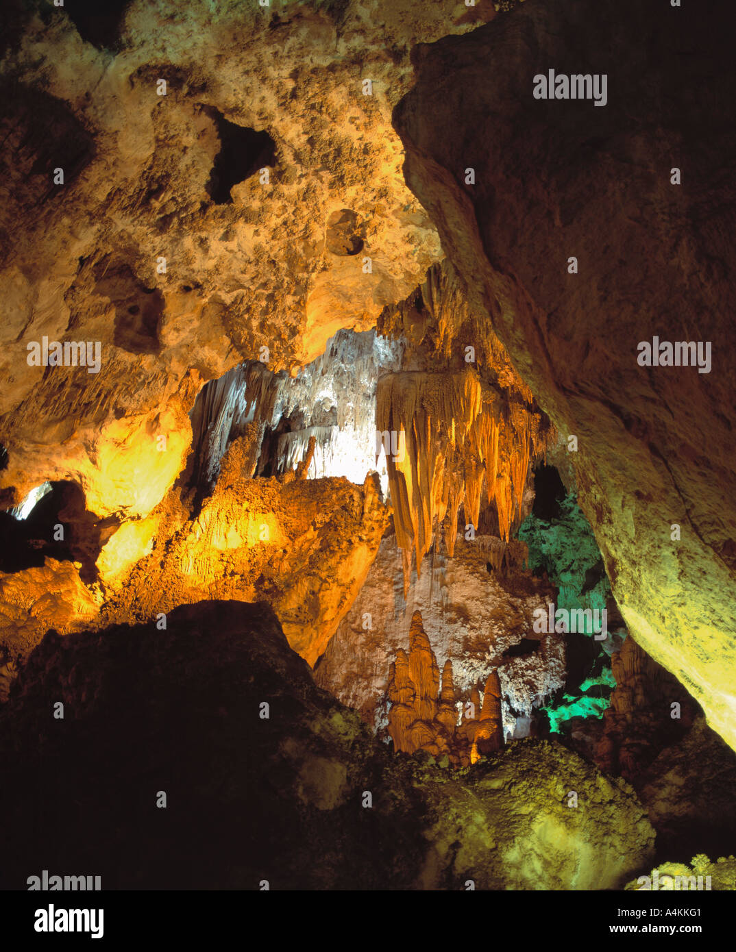 BJB0059 Natural Selection Vertical underground stalagmites stalactites ...