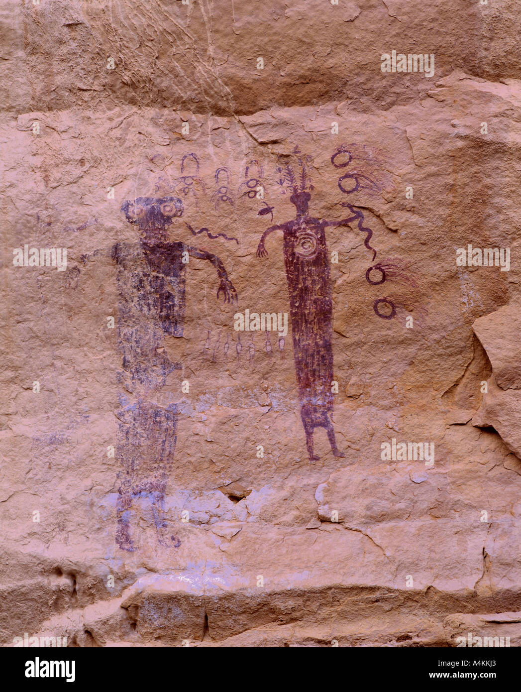 Ancient pictographs on canyon wall Stock Photo - Alamy