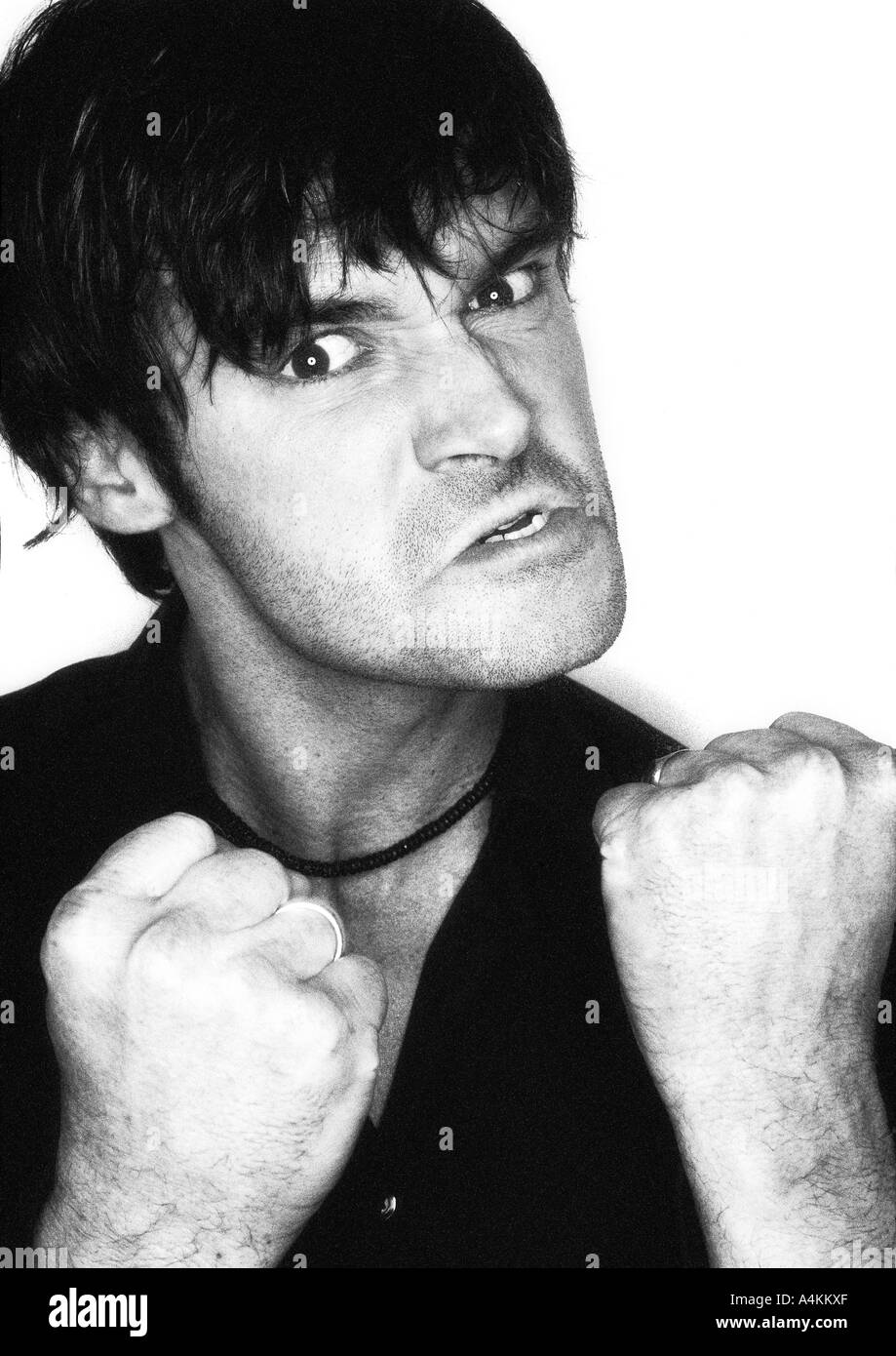 Snarling man Black and White Stock Photos & Images - Alamy