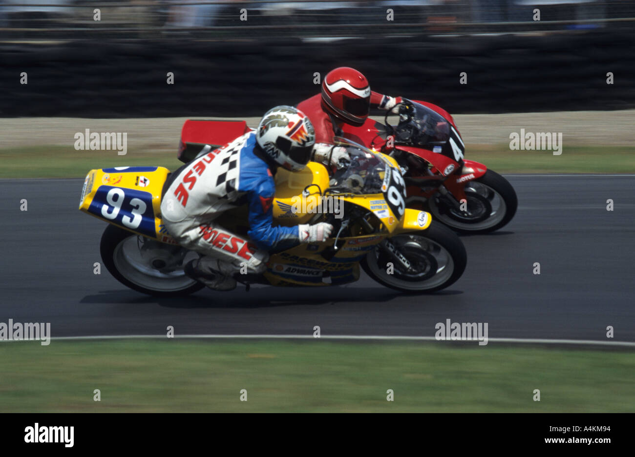Oulton Park Biker No 93 Stock Photo - Alamy