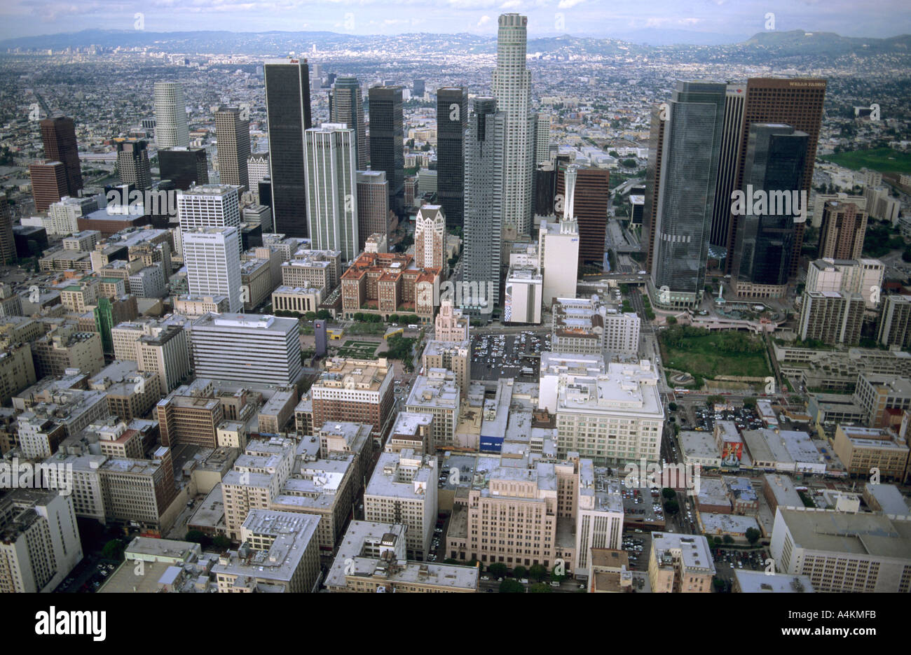 Aerial view of downtown Los Angeles California Stock Photo - Alamy