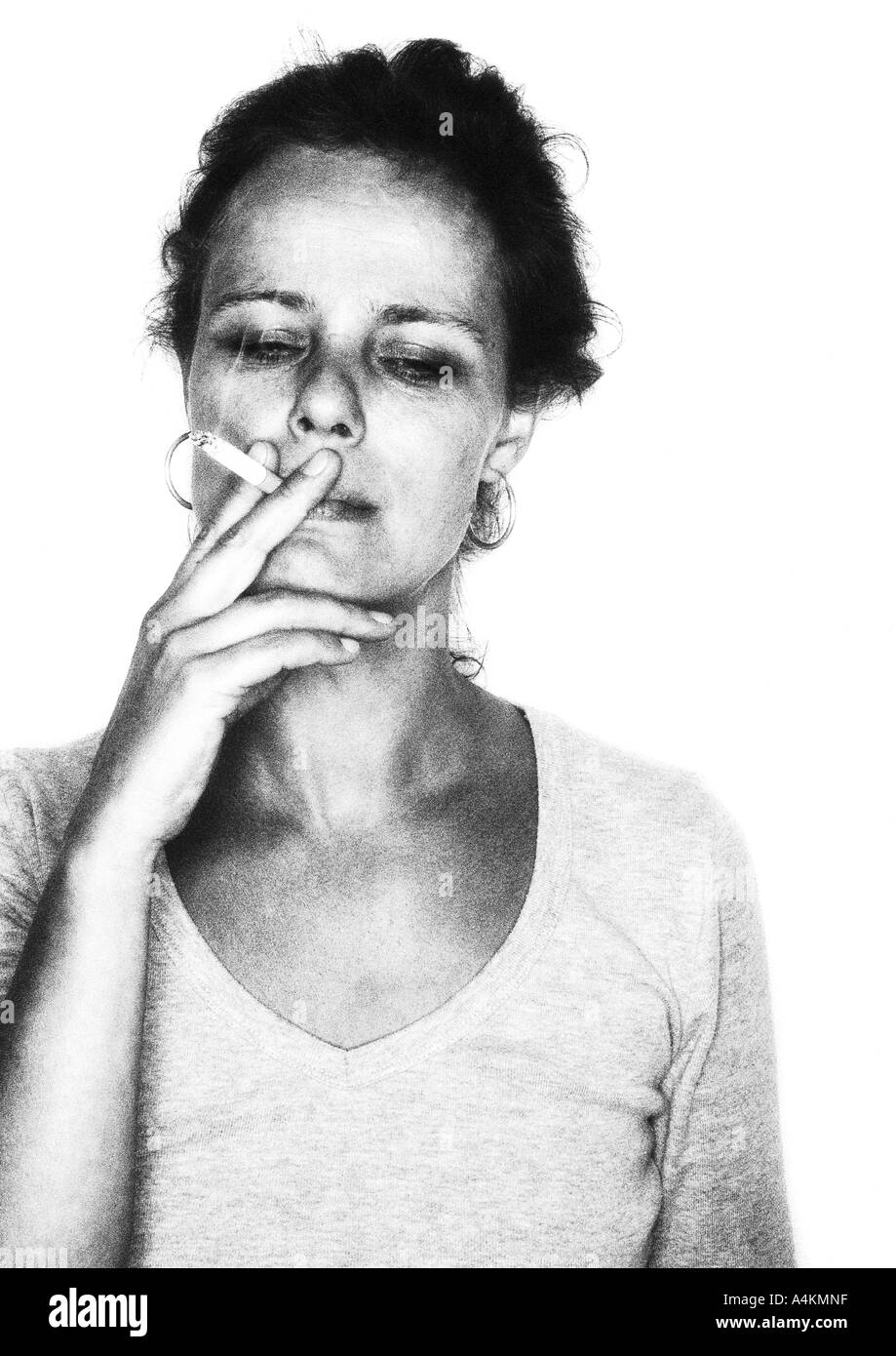 Stressed out woman Black and White Stock Photos & Images - Alamy