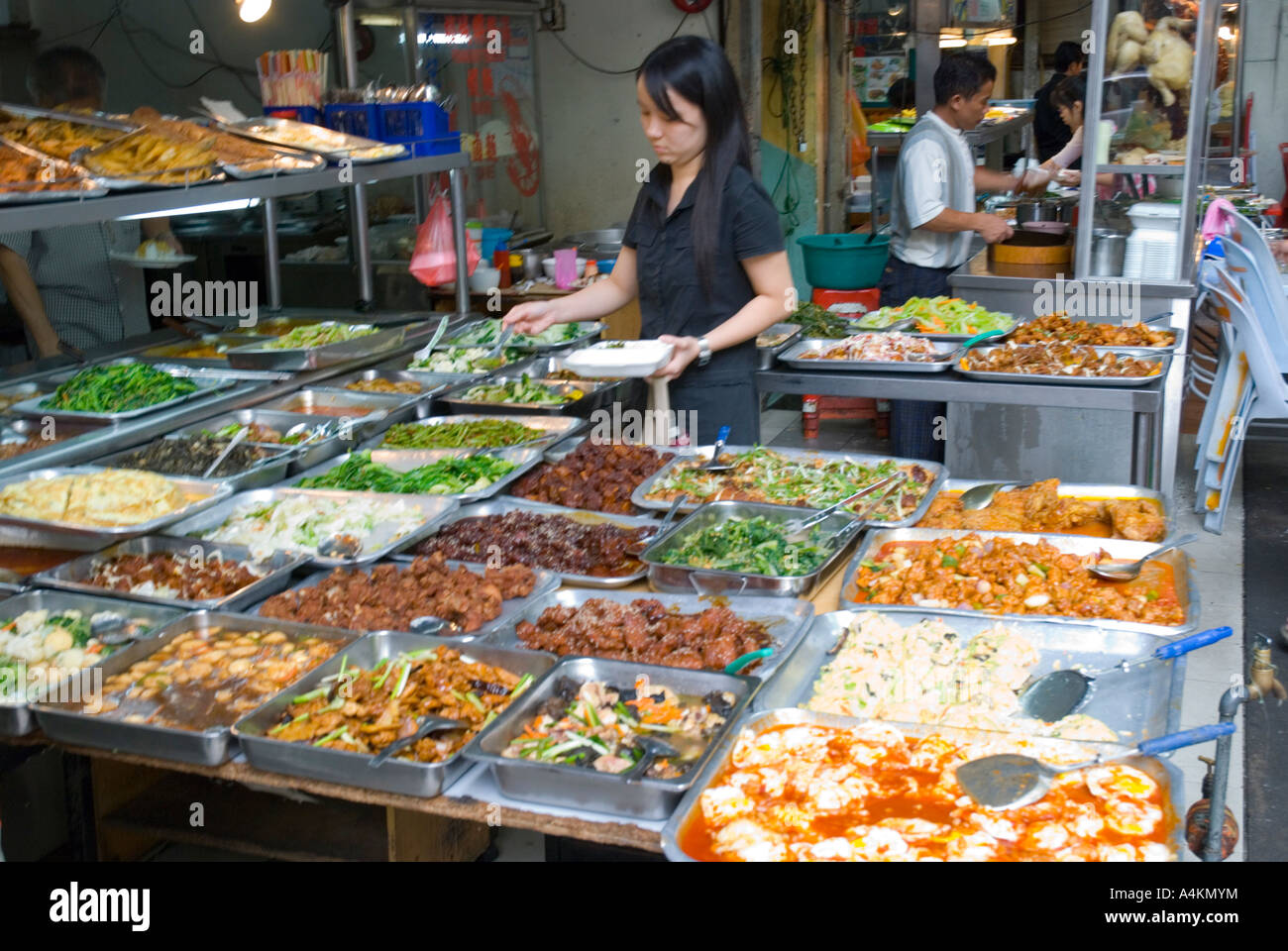Al fresco dining restaurant sidewalk food display hi-res stock ...