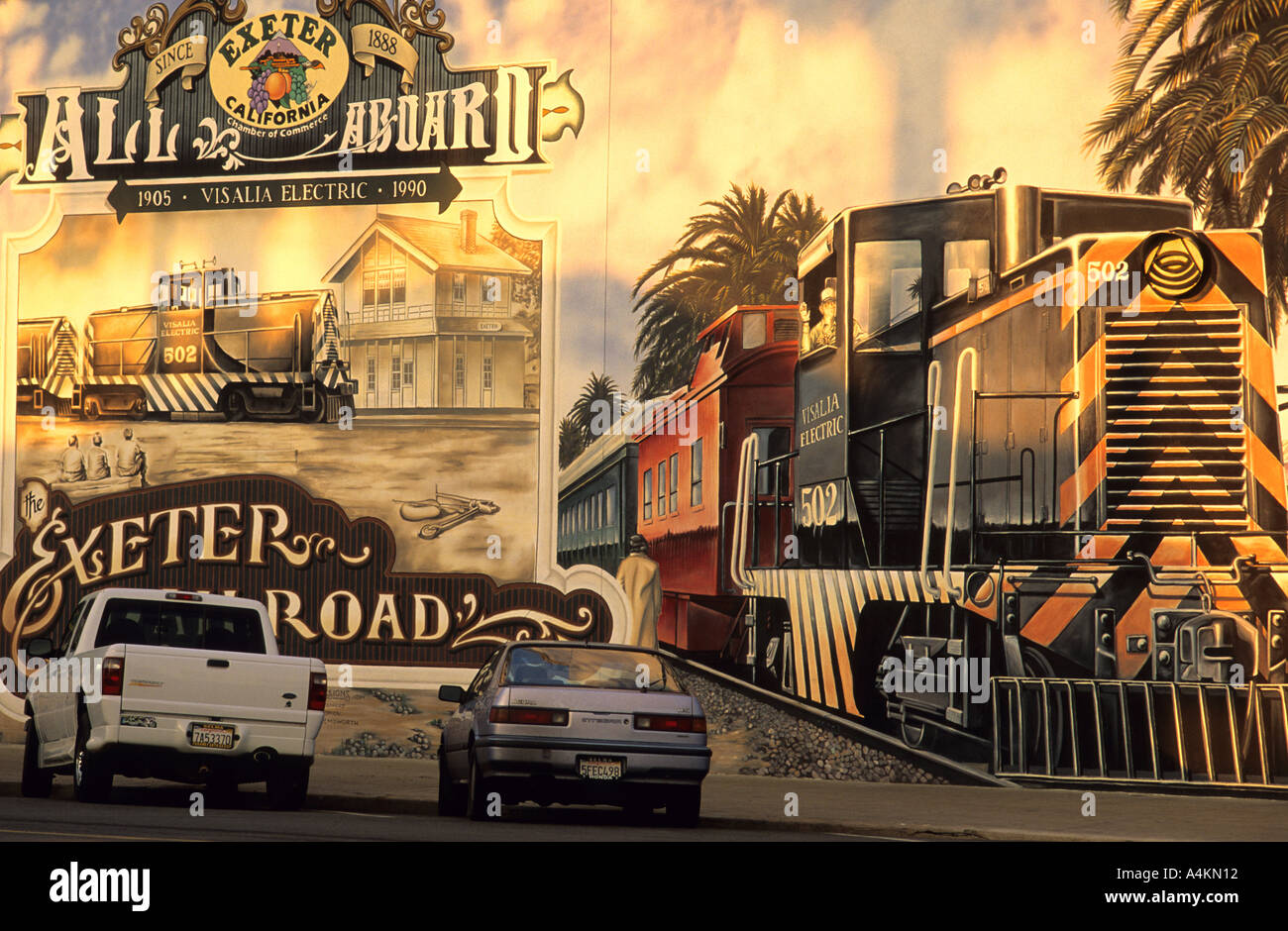 Mural in Exeter California Stock Photo - Alamy