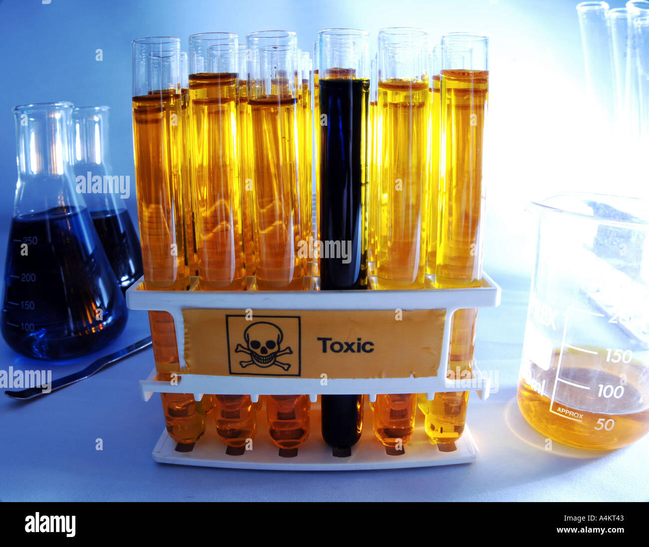 test tubes full of toxic Poison chemicals Stock Photo - Alamy
