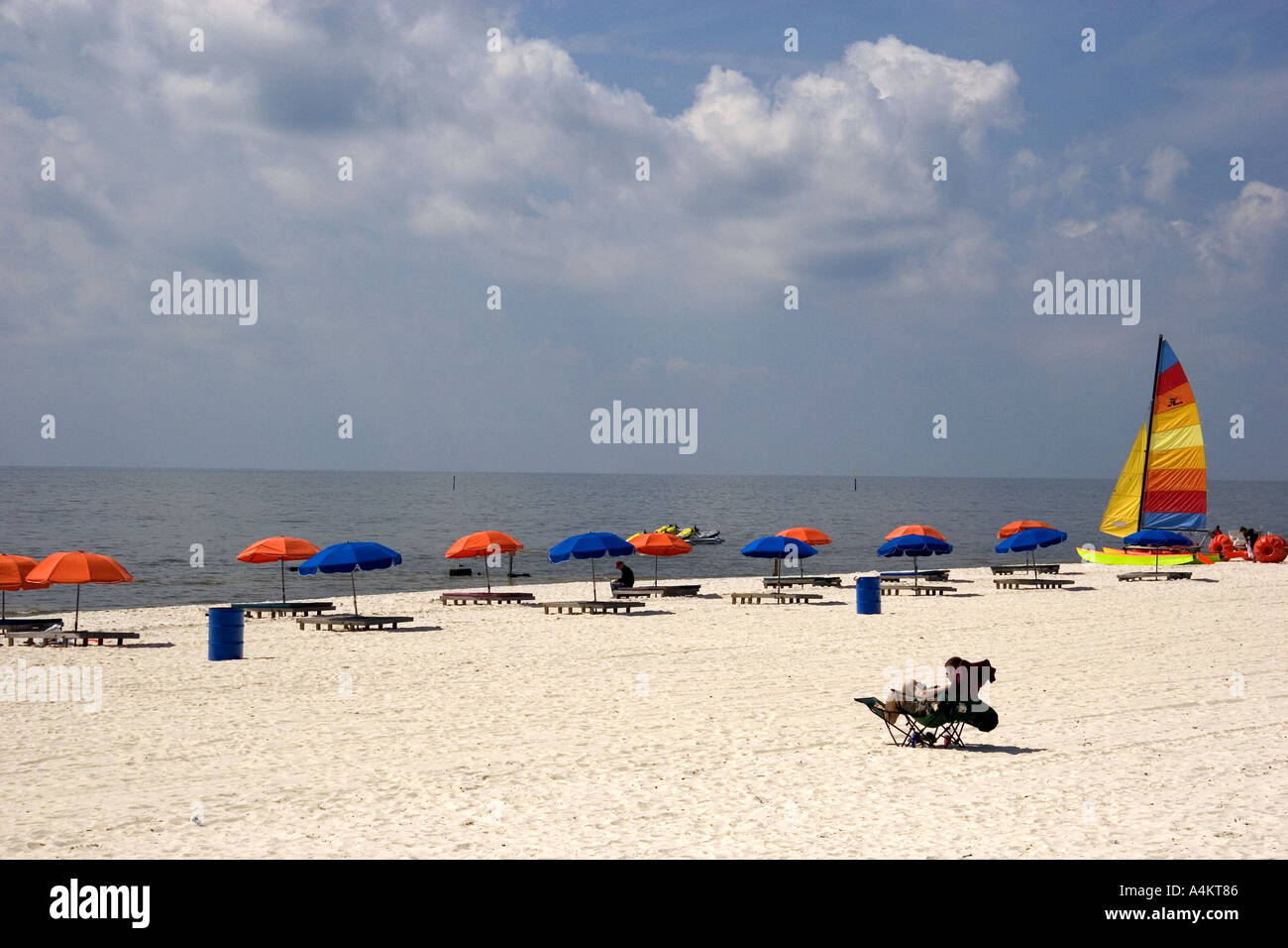 Beach scene at the Mississippi Gulf Coast near Biloxi Stock Photo - Alamy