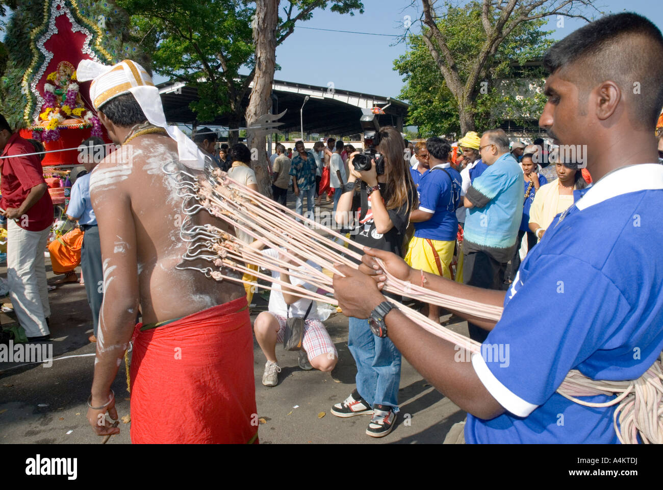 Man hooks pierced through skin hi-res stock photography and images - Alamy