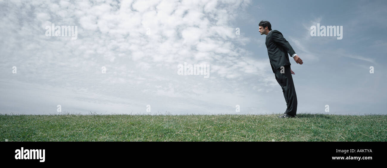 Man standing side profile and wind hi-res stock photography and images ...
