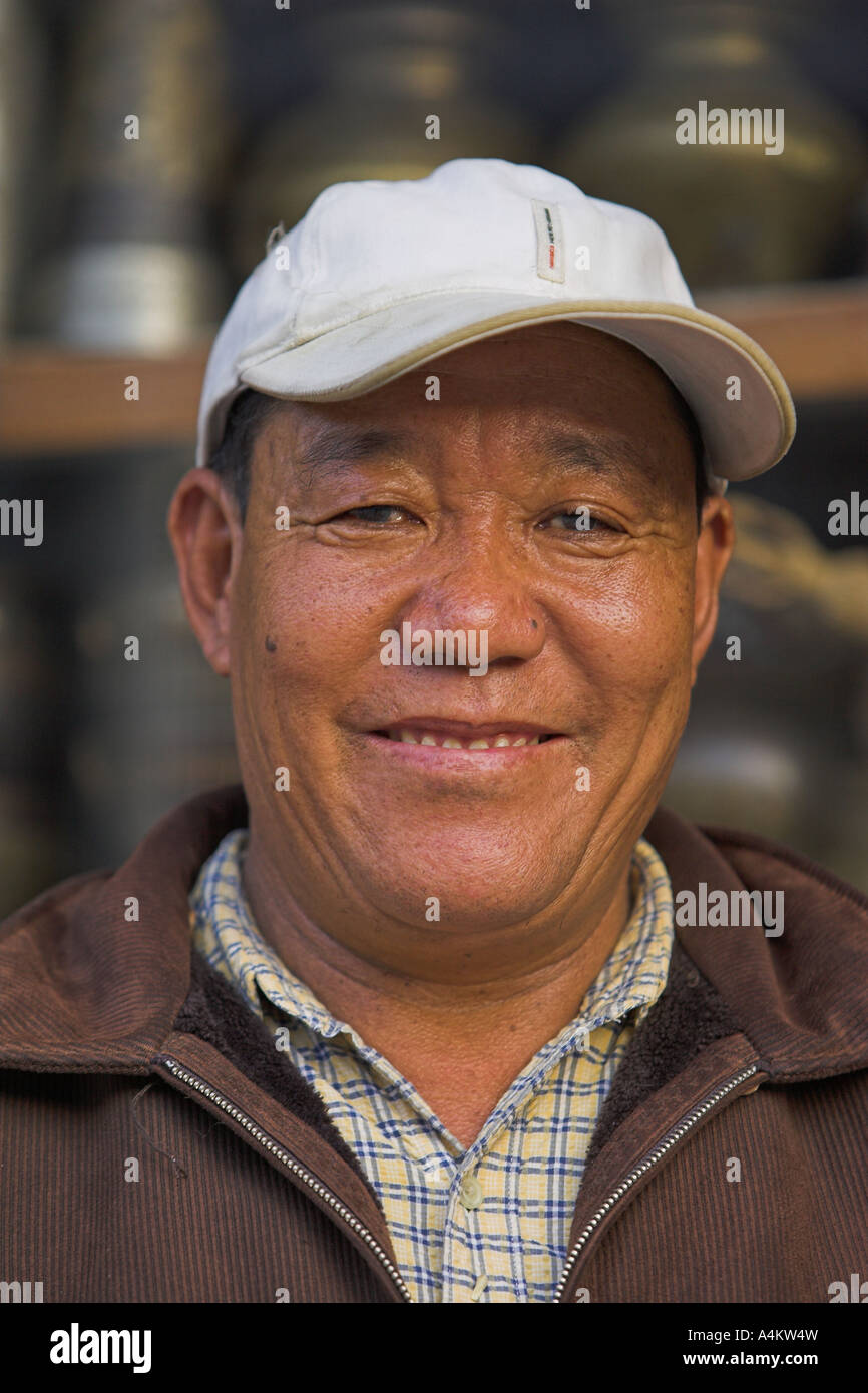 A Nepalese man wearing a cap Stock Photo - Alamy